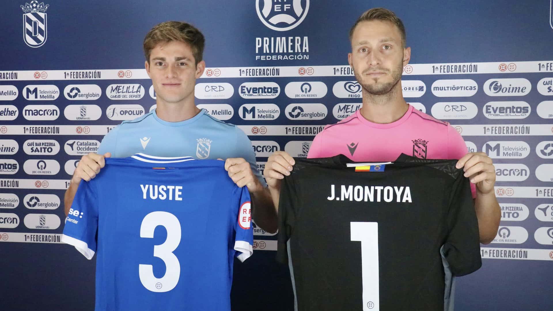 Yuste y Montoya presentados oficialmente como azulinos - UD Melilla